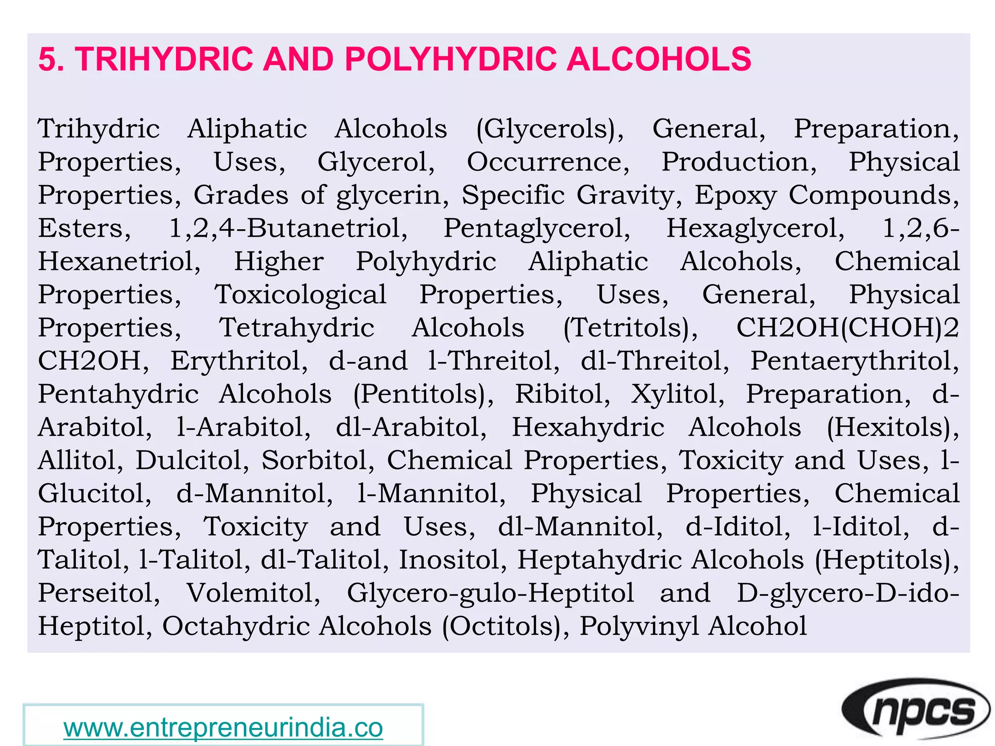 Production of Industrial Alcohols | PPTX