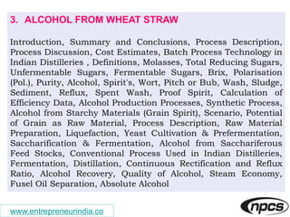 Production of Industrial Alcohols | PPTX