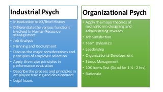 Industrial and organizational psychology 1 | PPTX