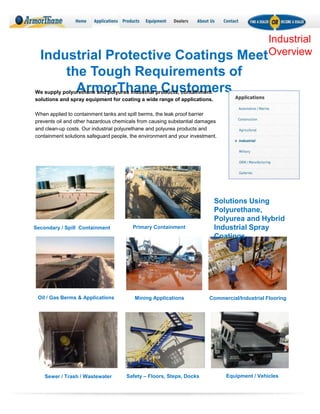 ArmorThane Industrial applications | PDF