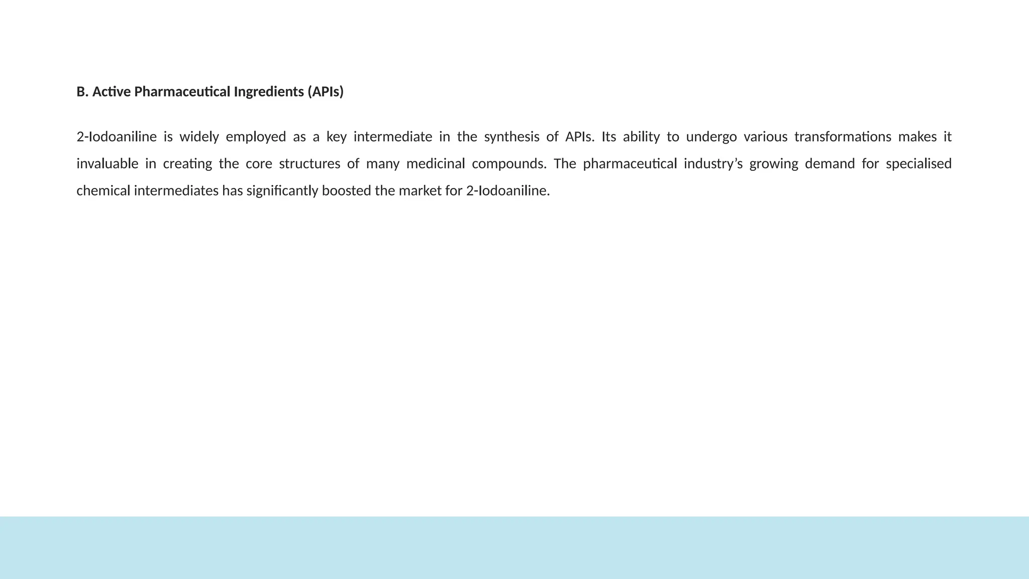 Industrial Value of 2 Iodoaniline in Organic Synthesis | PPTX