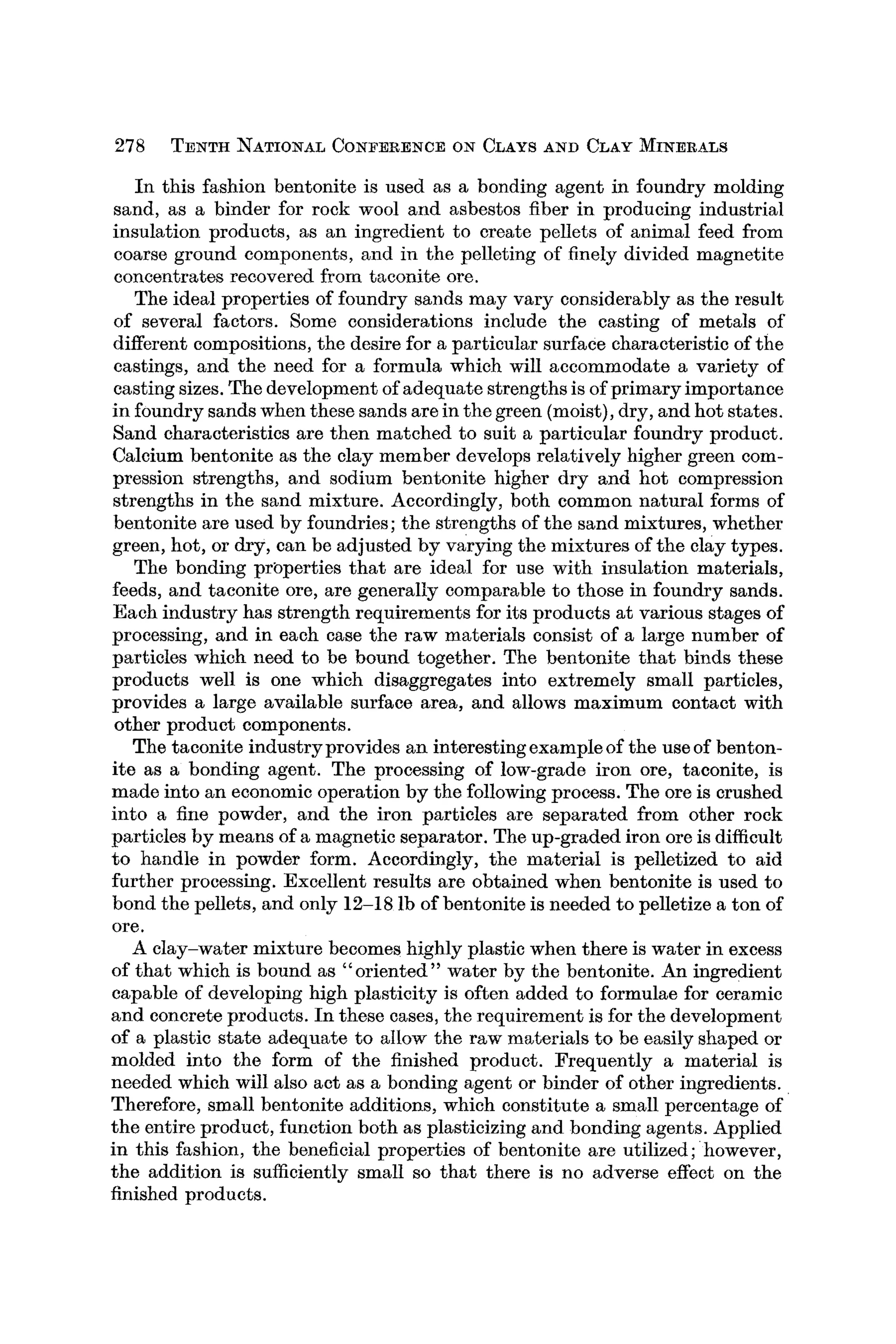 Industrial applications of bentonite | PDF | Chemistry | Science