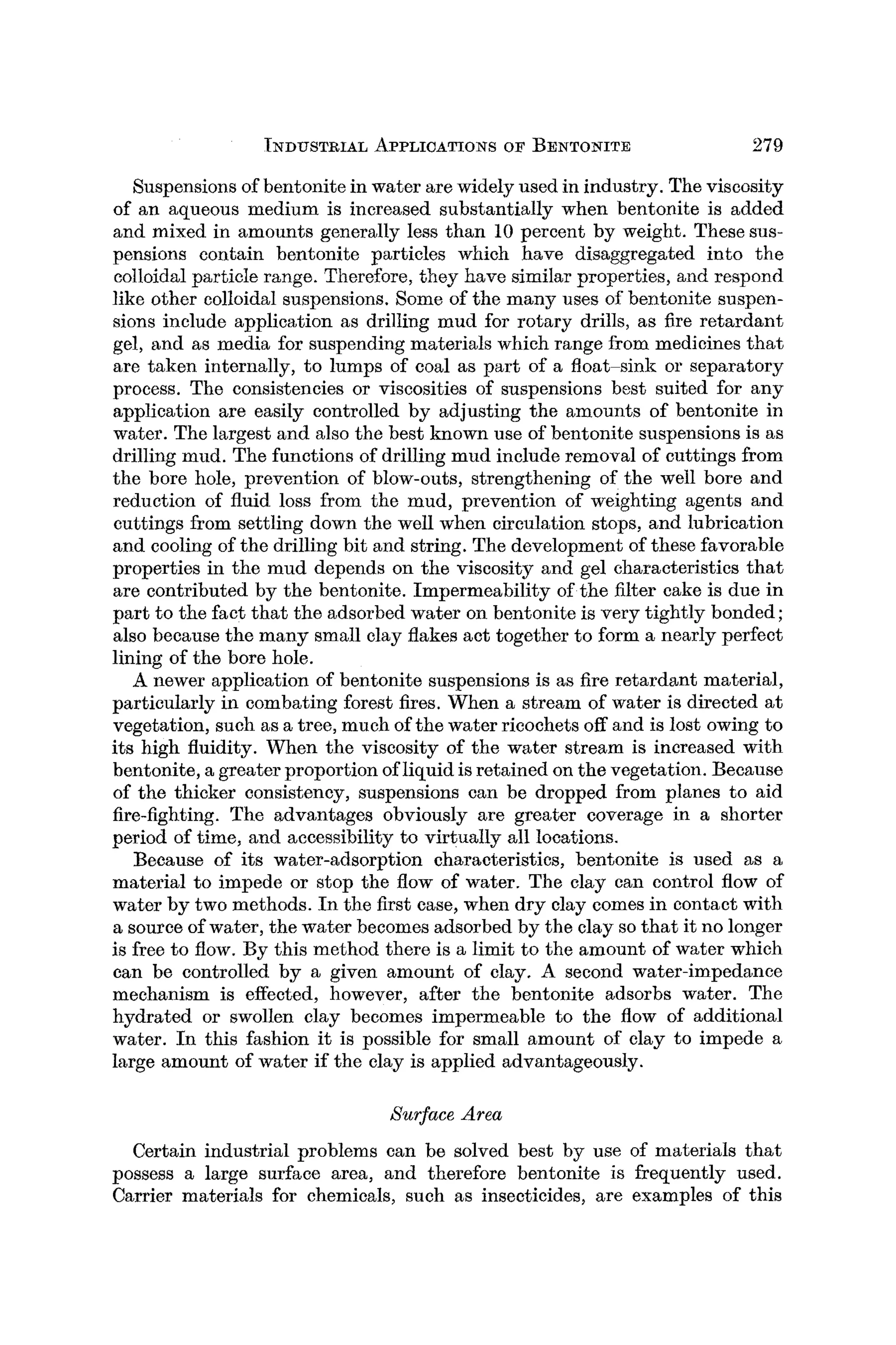 Industrial applications of bentonite | PDF | Chemistry | Science