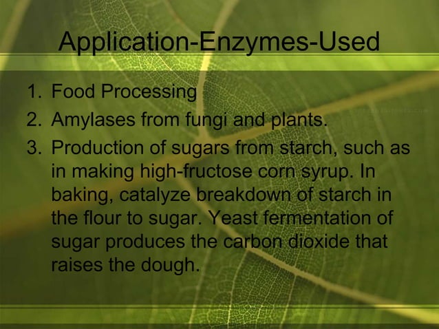 Industrial applications of enzymes | PPTX | Chemistry | Science