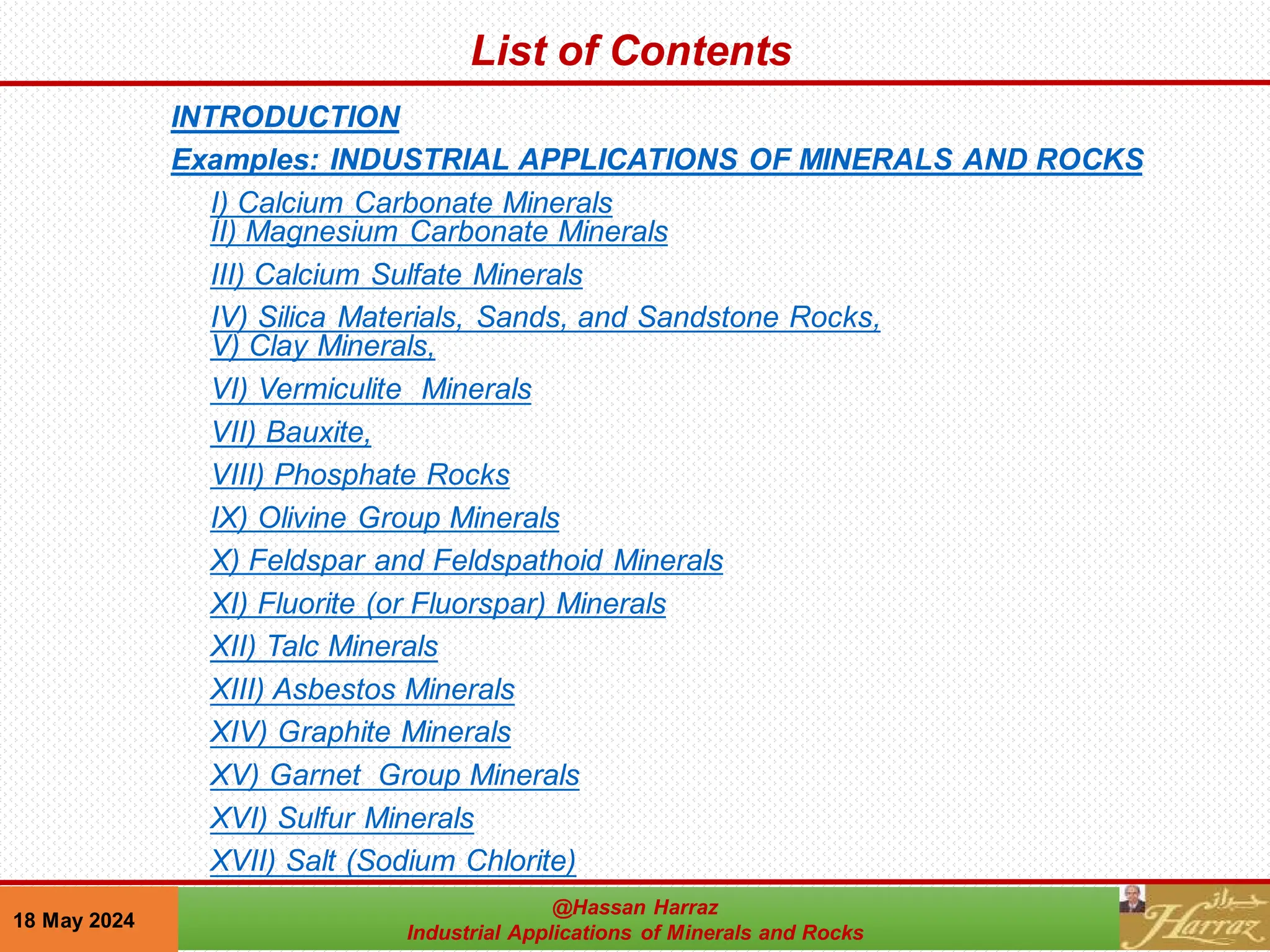 INDUSTRIAL APPLICATIONS OF MINERALS AND ROCKS.pdf | Chemistry | Science