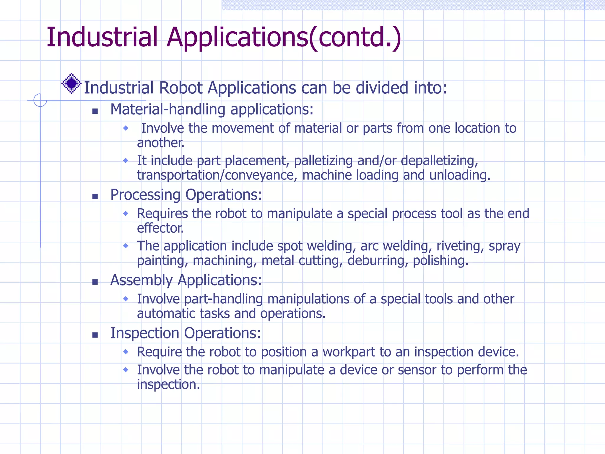 Industrial applications of robots | PPT