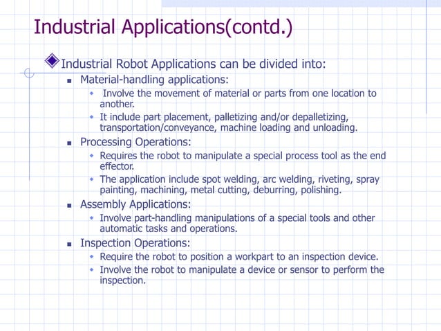 Industrial applications of robots | PPT
