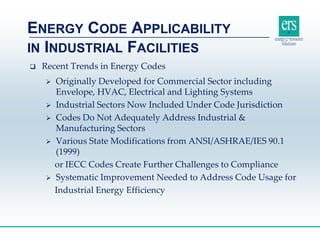 Industrial approaches addressing new energy code | PPTX