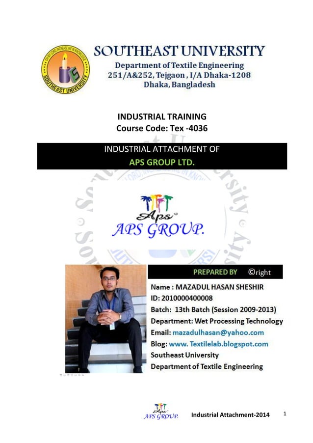 Industrial attachment of APS group ltd | PDF