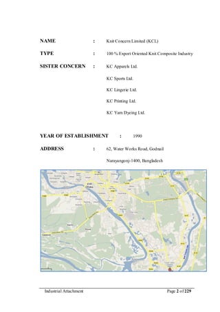 Industrial attachment of knit concern limited (kcl) | PDF