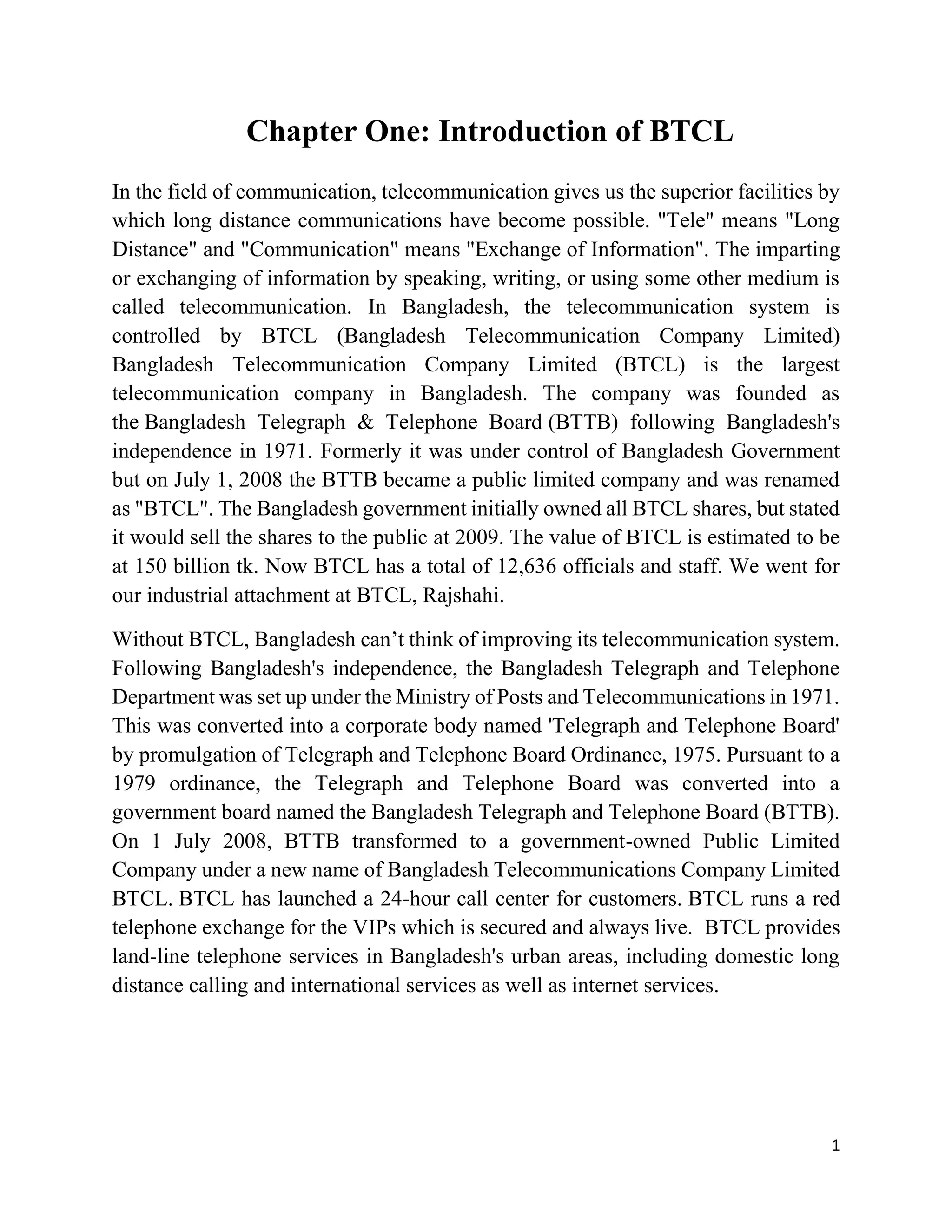 Industrial Attachment Report at BTCL, Rajshahi.pdf