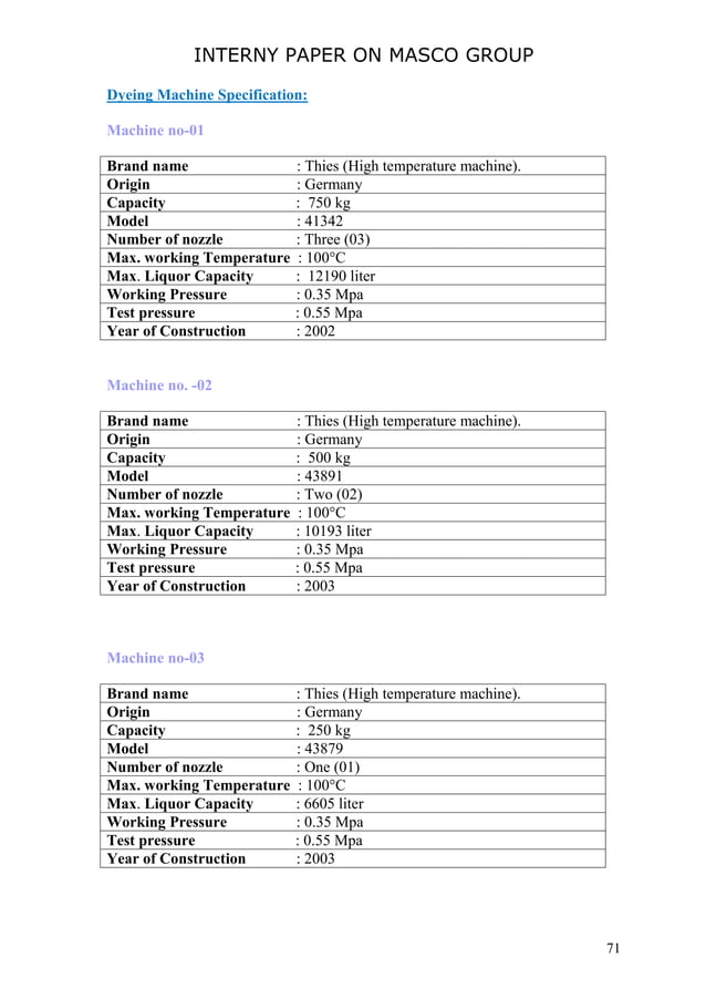 Industrial attacthment of masco industries ltd.