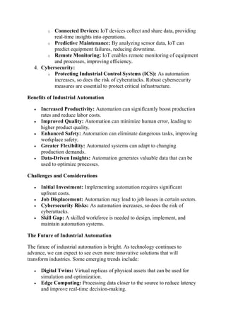 The Future of Manufacturing: The Rise of Industrial Automation | PDF