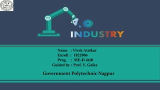 Presentation on Industrial Automation by Vivek Atalkar | PPTX