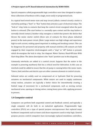 PC Based Industrial Automation With AVR Atmega 16 - Project Report | PDF