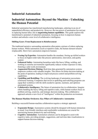 Industrial Automation Solution Company in India | PDF