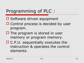 Industrial automation using programmable logic controller (plc) | PPT