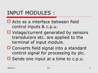 Industrial automation using programmable logic controller (plc) | PPT