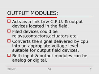 Industrial automation using programmable logic controller (plc) | PPT