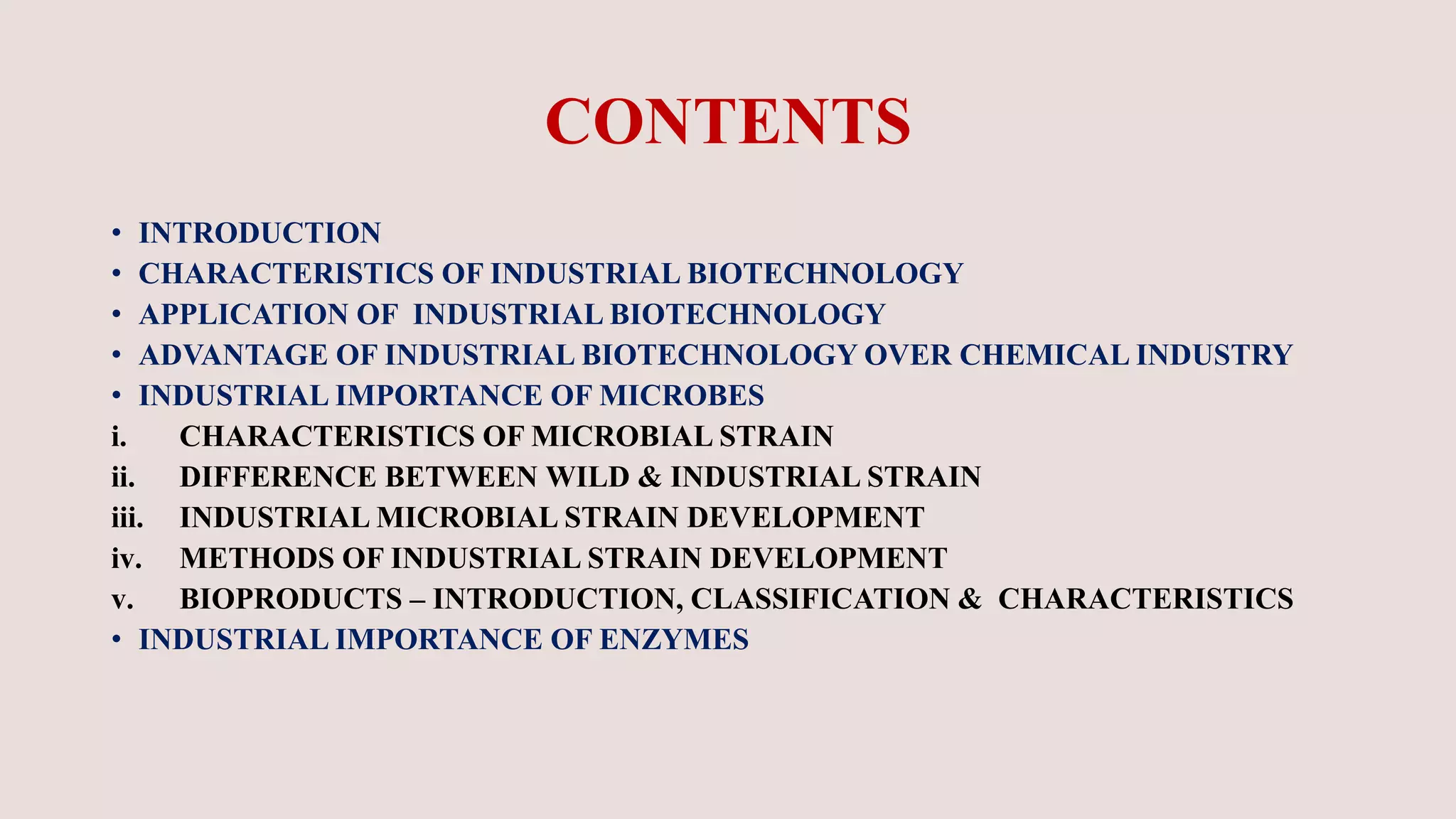 Industrial biotechnology presentattion | PPTX