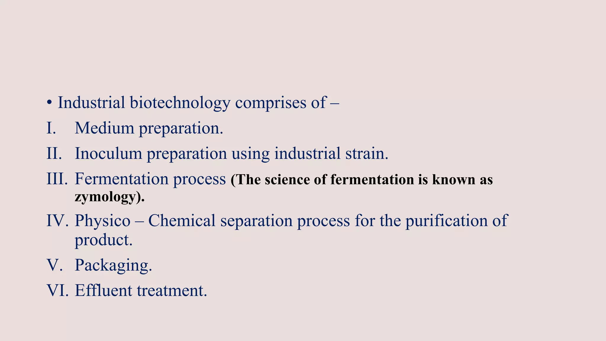 Industrial biotechnology presentattion | PPTX