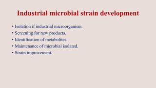 Industrial biotechnology presentattion | PPTX
