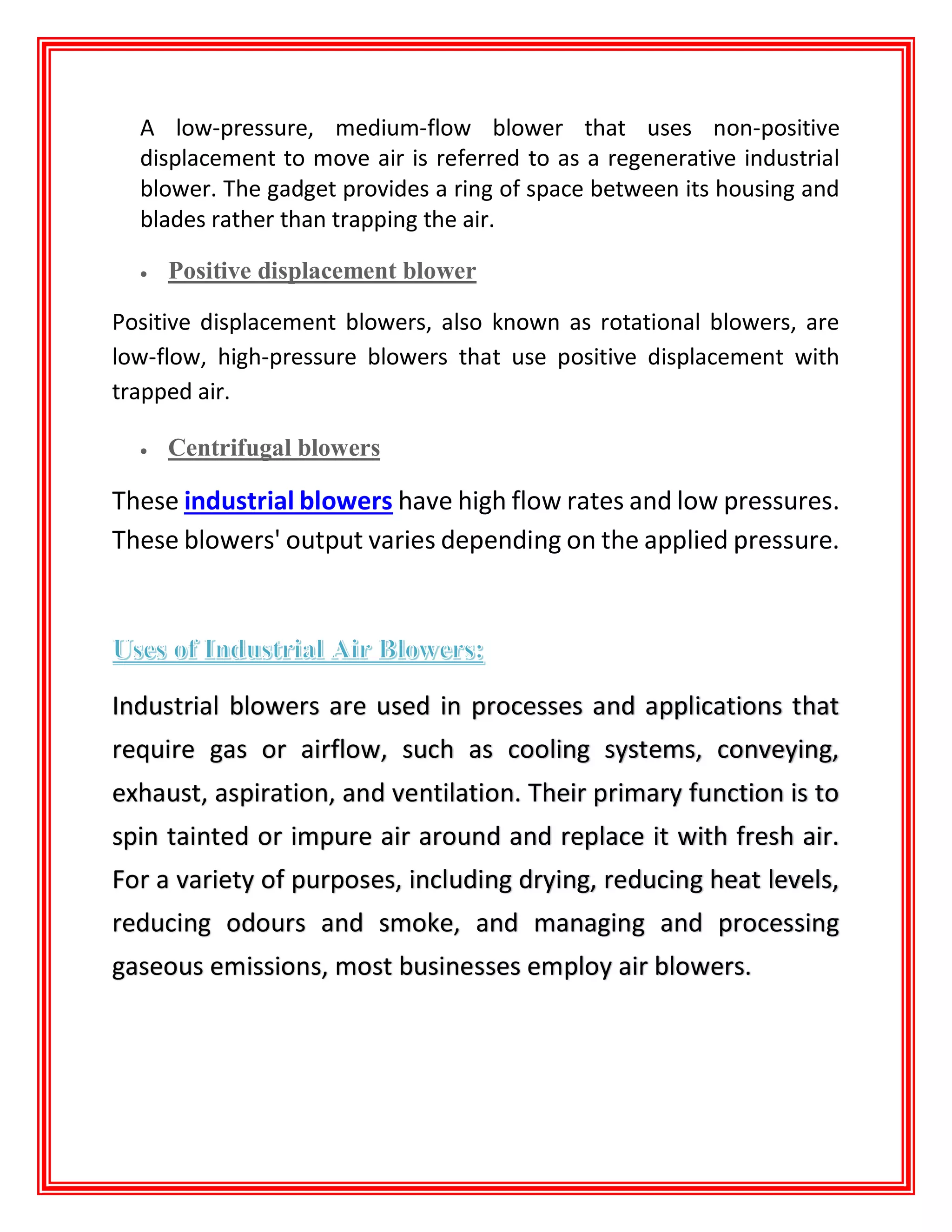 Industrial Blowers | PDF