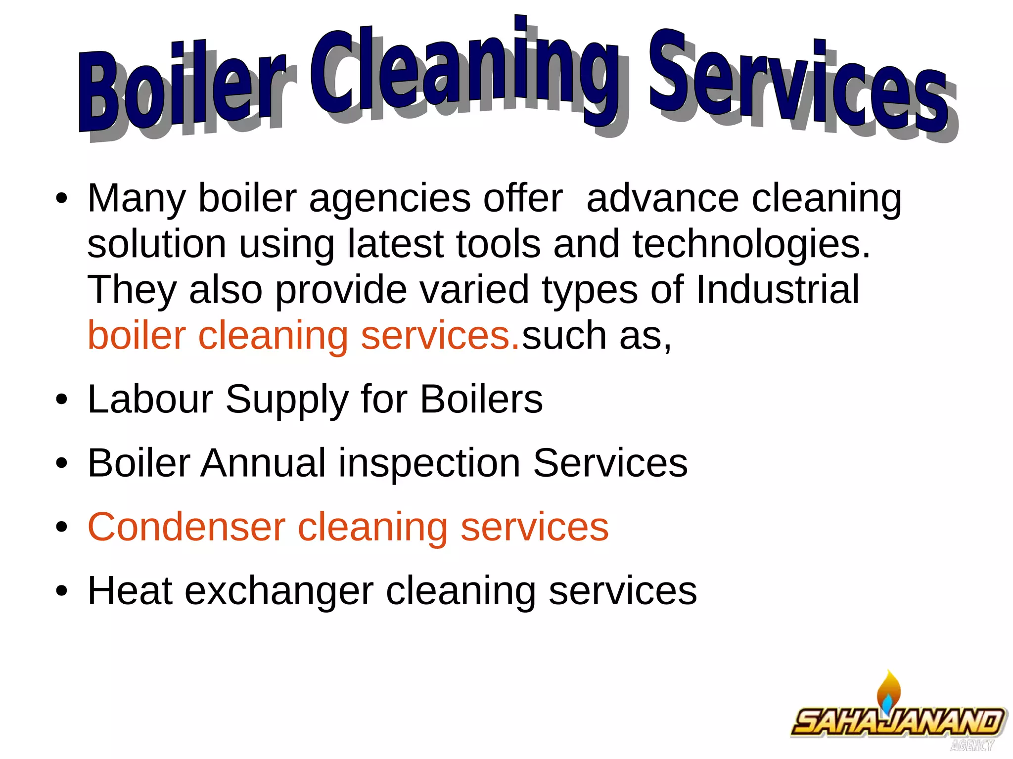 Types Of Boilers & Boiler Cleaning Services In India | PDF