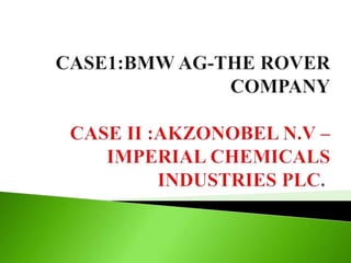 Industrial case study analysis of international mergers and acquisition ...