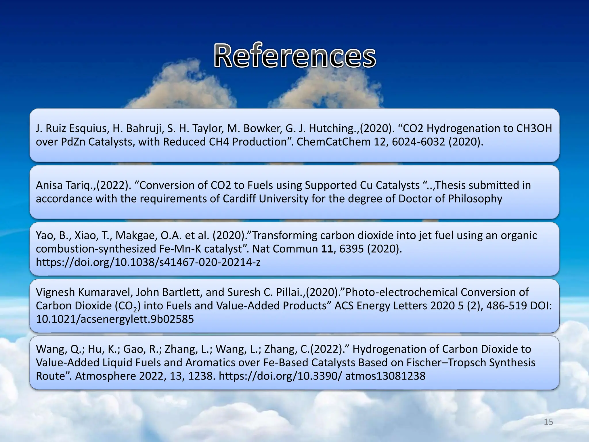 CO2 Conversion using industrial catalysis | PPT
