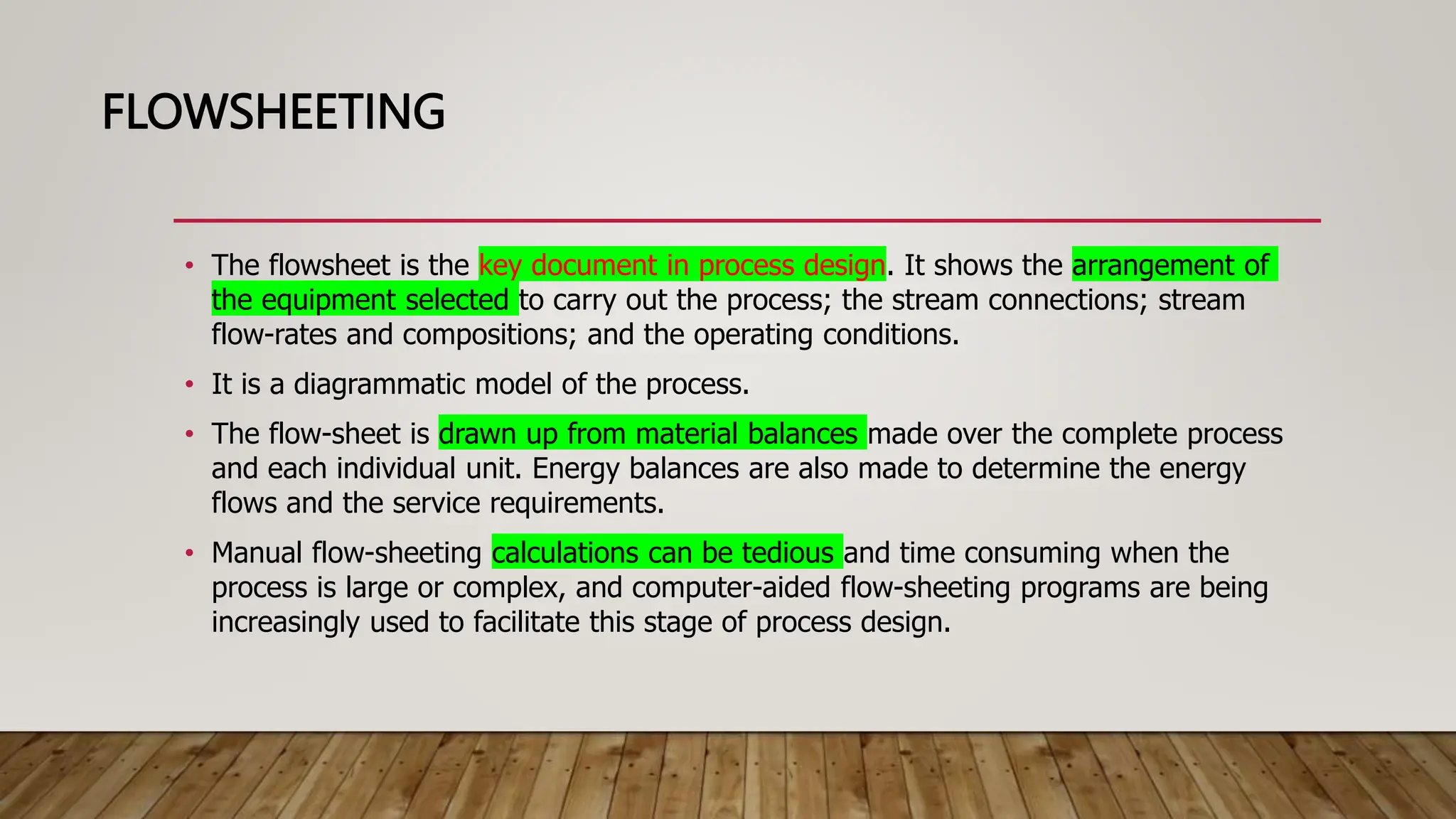 INDUSTRIAL CHEMICAL PROCESS DESIGN.pptx | Chemistry | Science