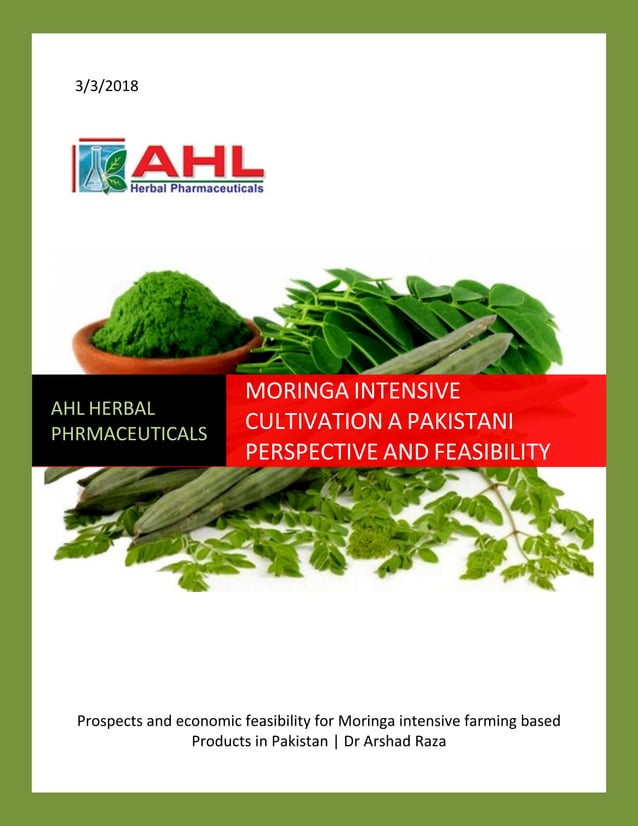 Industrial, commercial, food and nutraceutical application of moringa & moringa based products ...