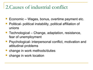 Industrial conflict | PPT