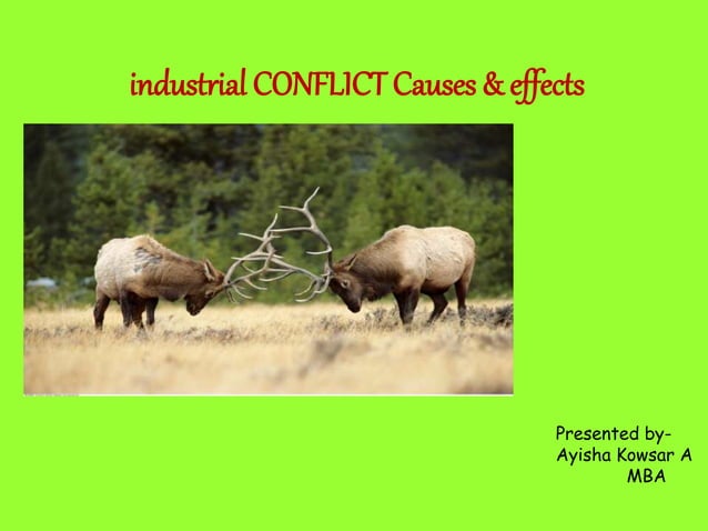 Industrial conflicts causes & effects | PPT