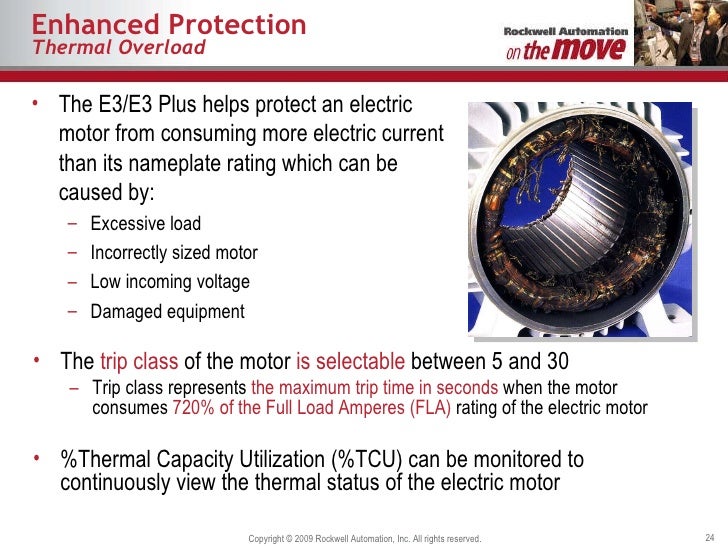 Industrial control motor overload protection