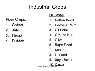 Industrial crops | PPT