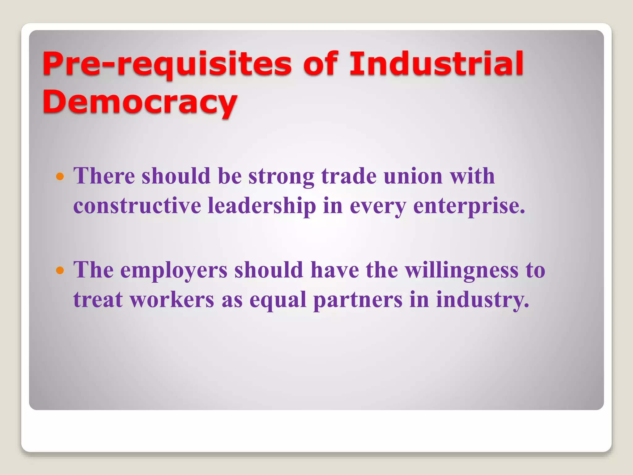 Industrial democracy | PPT