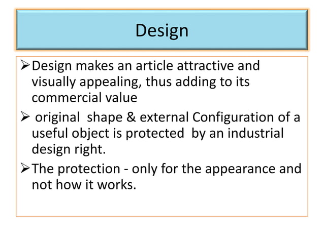 Industrial design ipr | PPTX