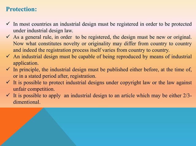 Industrial designs in IPR | PPTX