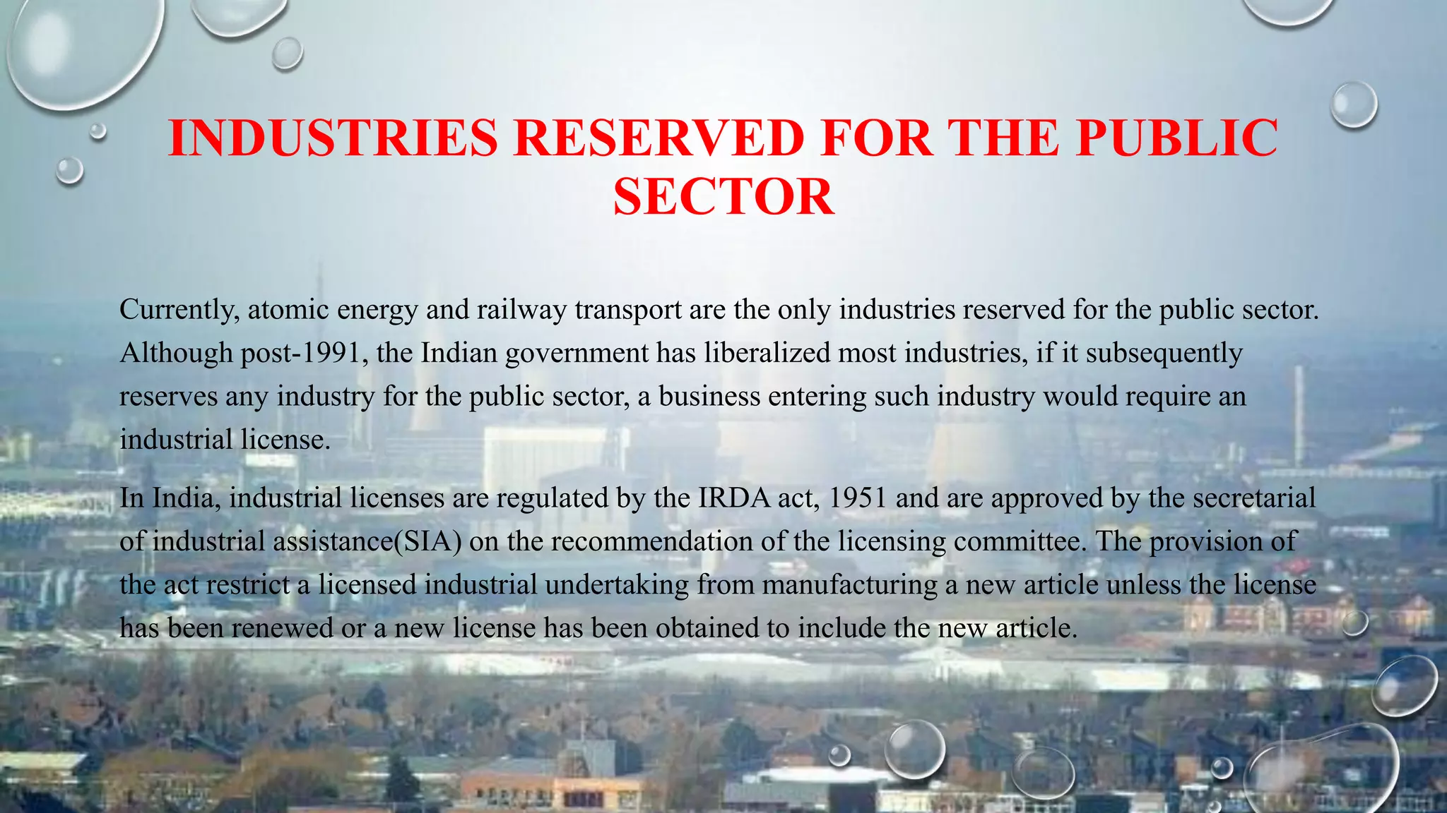 Industrial development and regulation act, 1951 | PPTX