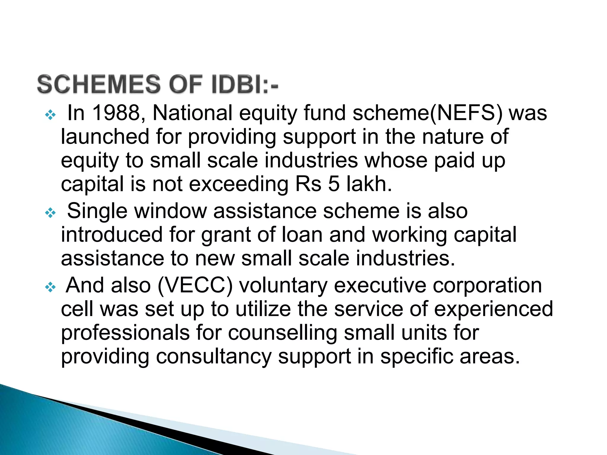 Industrial development bank of india (idbi) | PPTX | Business Banking ...