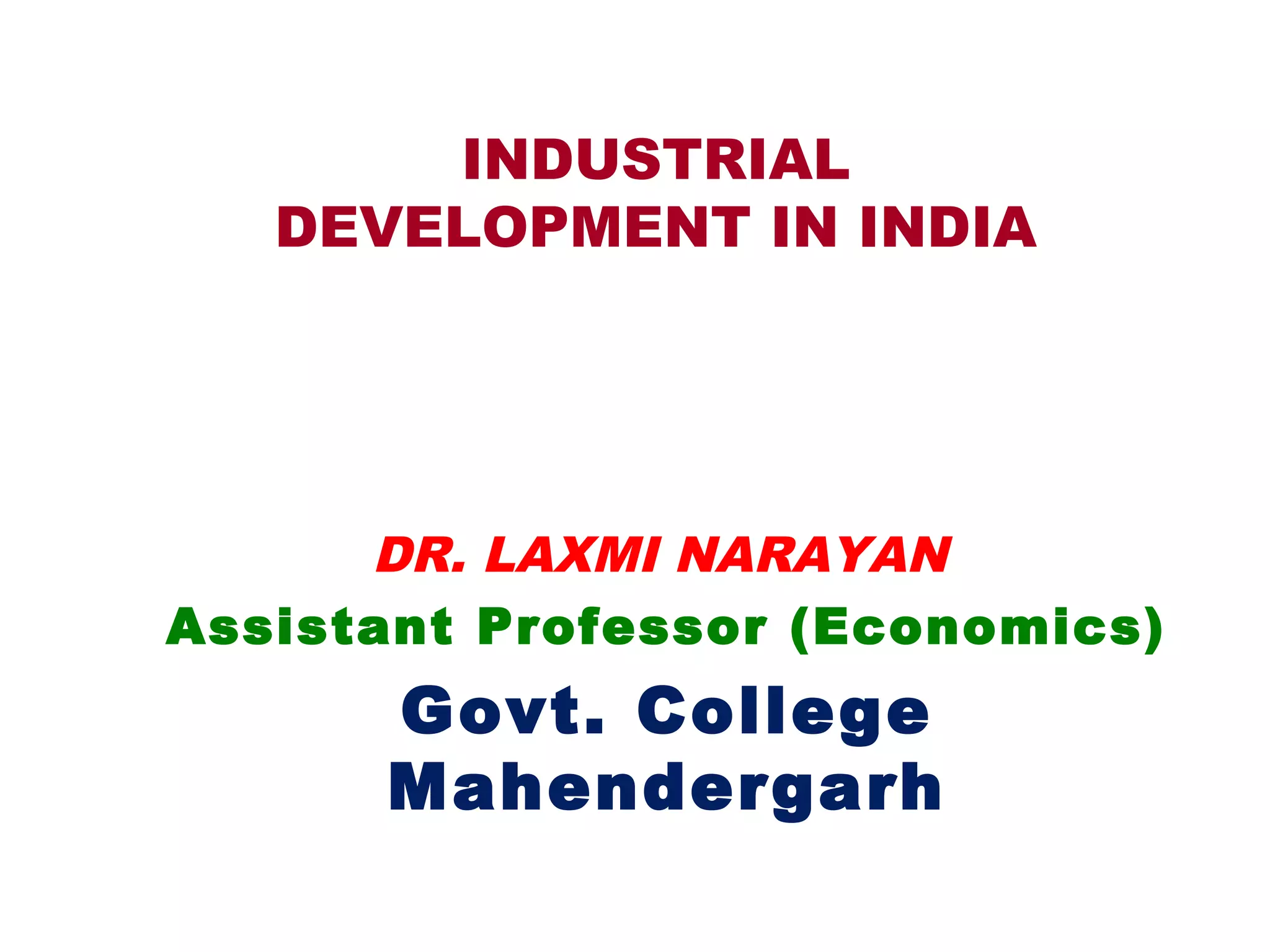 Industrial development in india | PPT
