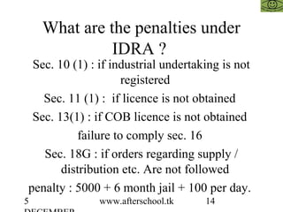 Industrial development & regulation act & other business laws | PPT