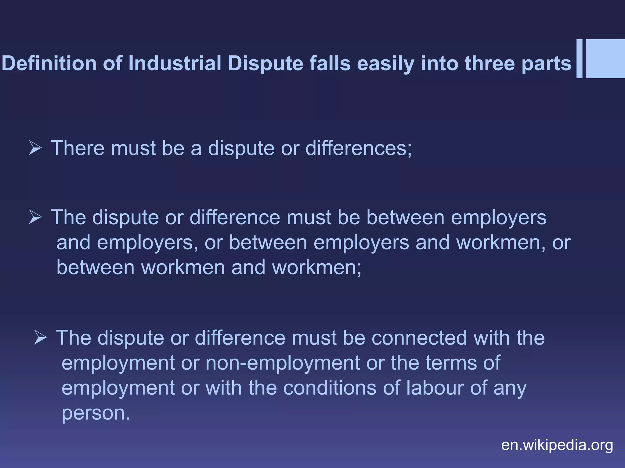 Industrial dispute act. 1947 | PPTX