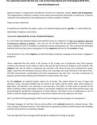 Industrial Disputes | PDF