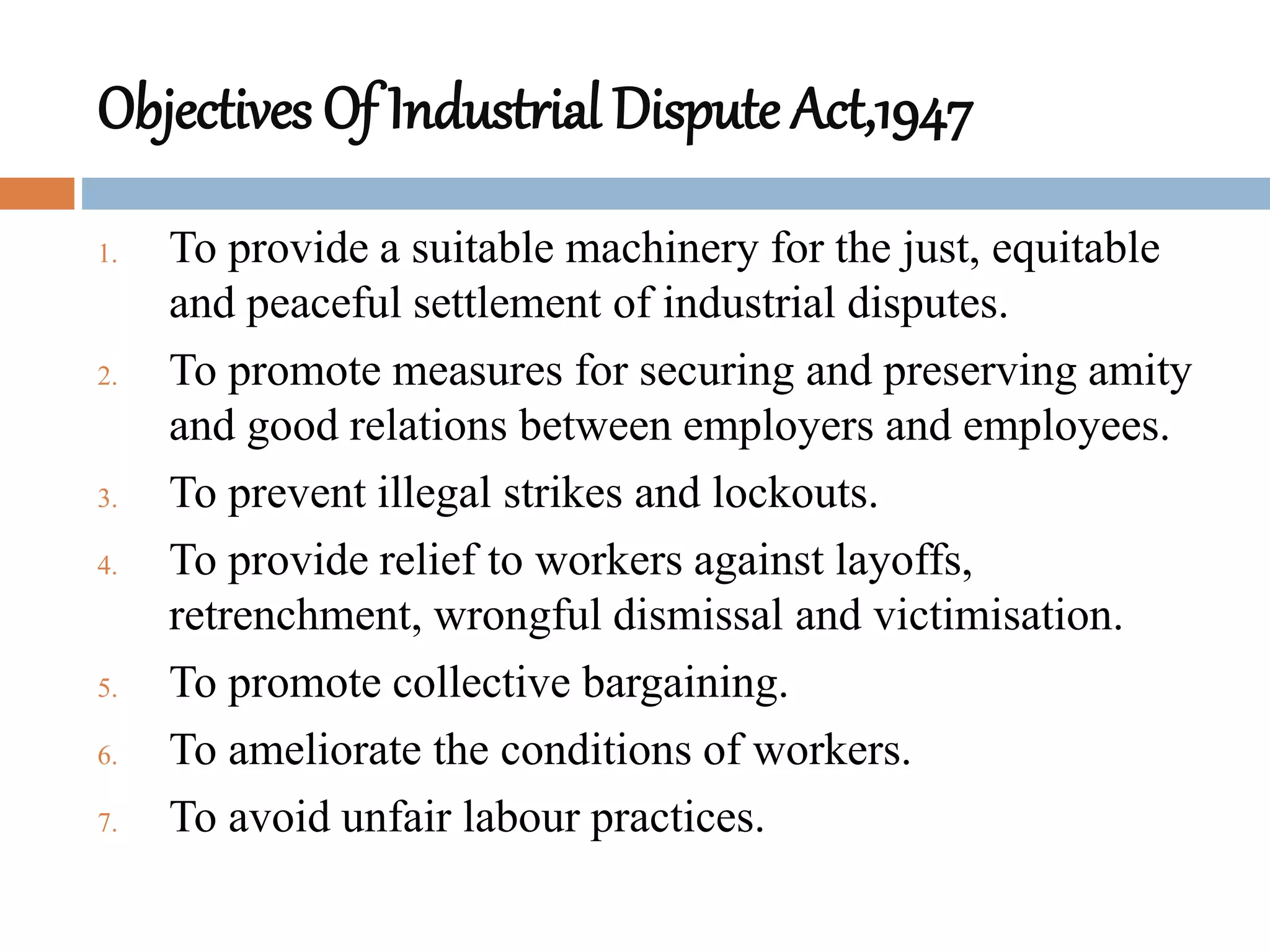 Industrial disputes Act,1947 | PPTX
