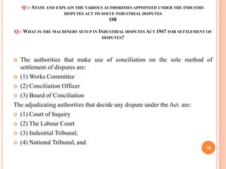 Industrial Disputes Act 1947 | PPSX