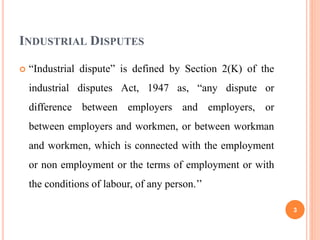 Industrial Disputes Act 1947 | PPSX