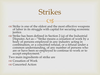 Industrial disputes(causes and consequences) | PPTX