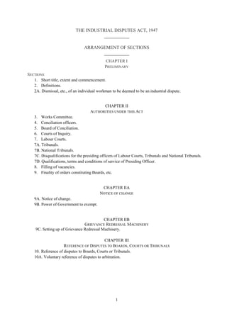 Industrial Disputes Full Act 1947 study material notes.pdf